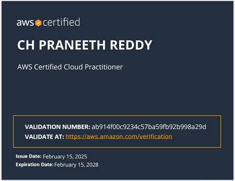 Aws Cloudcomputing Awscertified Awscloudpractitioner Cloud Learning… Praneeth Reddy Ch