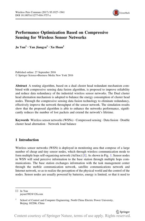 Performance Optimization Based On Compressive Sensing For Wireless