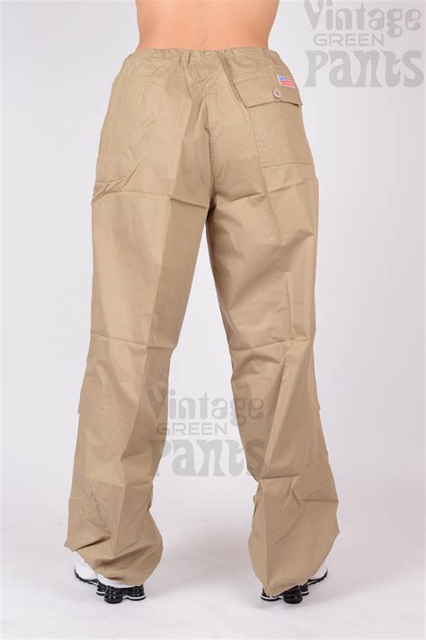 Retro Beige Phat Baggy Parachute Pants From 90s Etsy