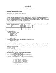 Homework Assignment Week 7 1 Docx Chapter 7 7S Work Design And Measurement Learning Curves
