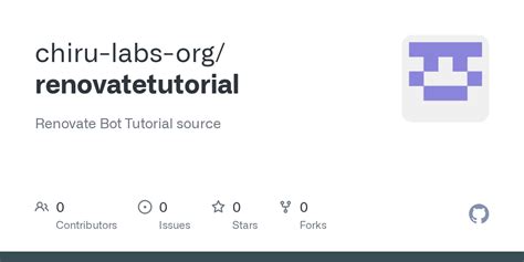 Github Chiru Labs Orgrenovatetutorial Renovate Bot Tutorial Source