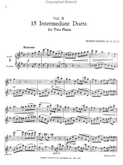 40 Progressive Duets For Two Flutes By Muzio Clementi Flute Duet
