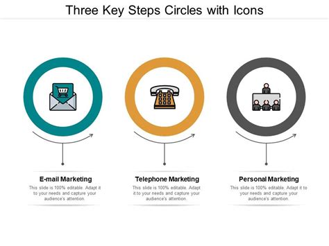 Three Key Steps Circles With Icons Ppt Powerpoint Presentation Infographic