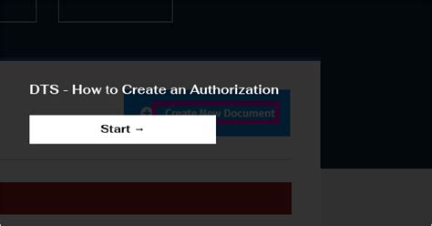 Dts How To Create An Authorization