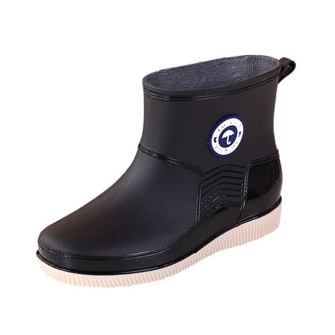 Iljndtgbe Womens Rain Boots Garden Boots Short Water Shoes With Cotton