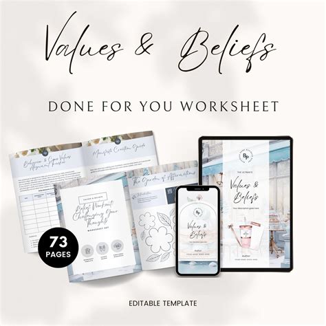 Values And Beliefs Worksheet Personal Beliefs Core Values Therapy Sheets Belief Thoughts