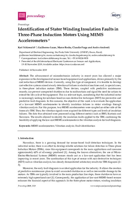 Pdf Identification Of Stator Winding Insulation Faults In Three Phase
