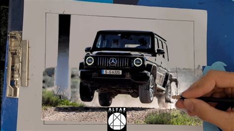 چطور فقط با یک ماژیک نقاشی بنز شاسی بلند بکشیم