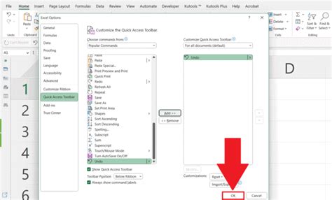 How To Add The Undo Button In Microsoft Excel Spreadcheaters