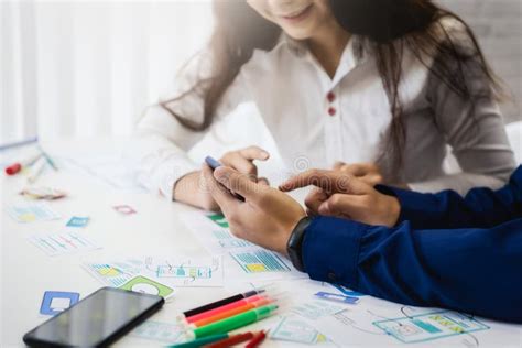 Group Teamwork Developing Designers Mobile Application Working And Websites User Experience