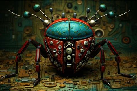 Glitchy Software Bug Robot Generate Ai