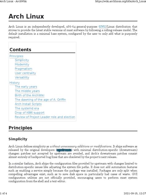 Arch Linux Archwiki Pdf Linux Free Content