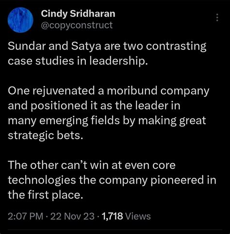 satya vs sundar tech industry blind