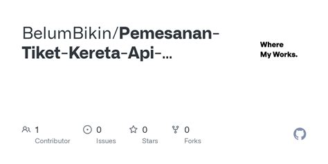 Github Belumbikinpemesanan Tiket Kereta Api Netbeans