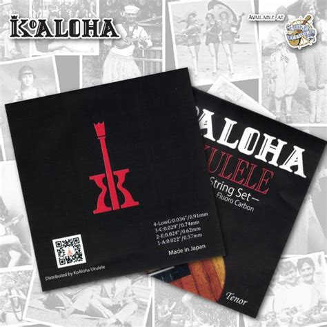 Koaloha Clear Fluorocarbon Tenor Ukulele Low G String Set Uke Republic