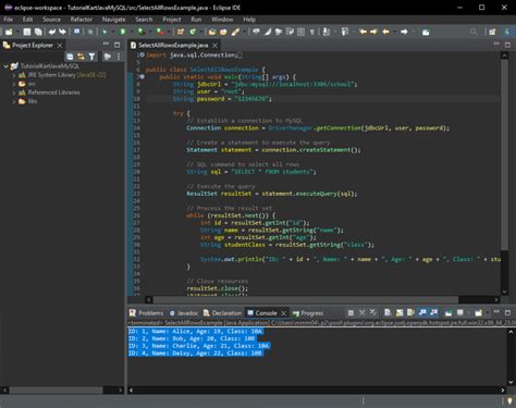 Java Mysql Select Rows Step By Step Examples