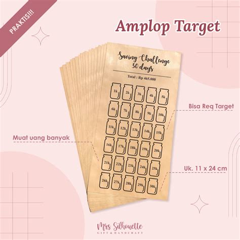 Jual Amplop Target Saving Challenge Menabung Tabungan 30 Hari Shopee Indonesia