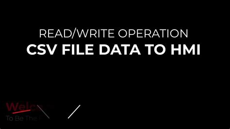 How To Read And Write Csv File Data From Hmi Using Macros Youtube
