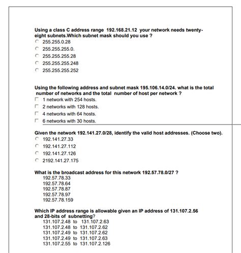 Solved Using A Class C Address Range 1921682112 Your
