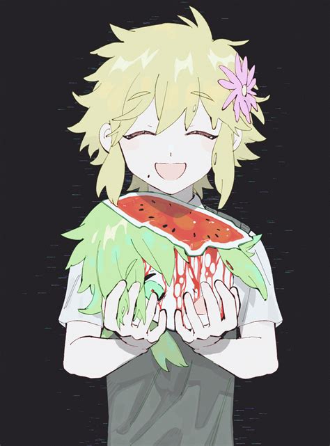 Safebooru 1boy D Bangs Basil Omori Black Background Blonde Hair