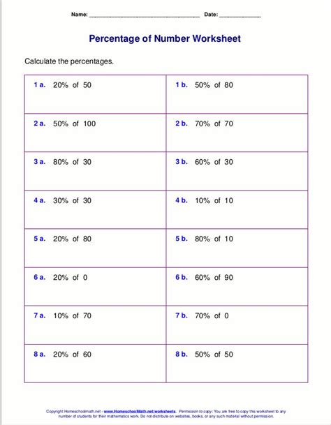 Calculating Percentages