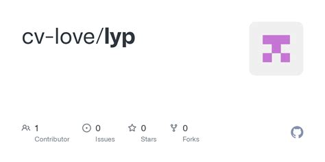 Github Cv Lovelyp