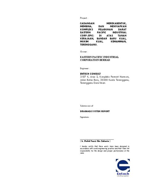 Road And Drainage Report Pdf