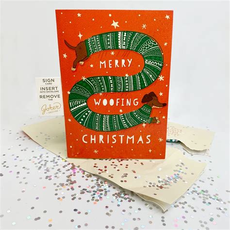 Endless Woofing Christmas 🐶🎄🔊 Joker Greeting Prank Card Glitter S