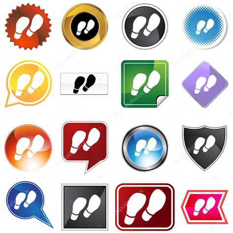 신발 인쇄 다양 한 아이콘 세트 Stock Vector By ©cteconsulting 3990703