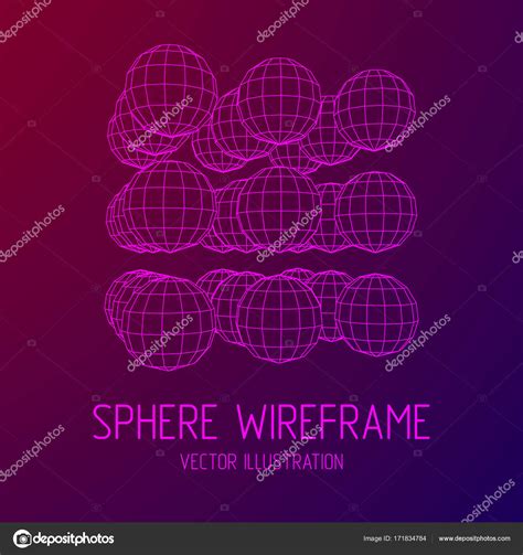 Wireframe Sphere Mesh Cube Stock Vector By Newb
