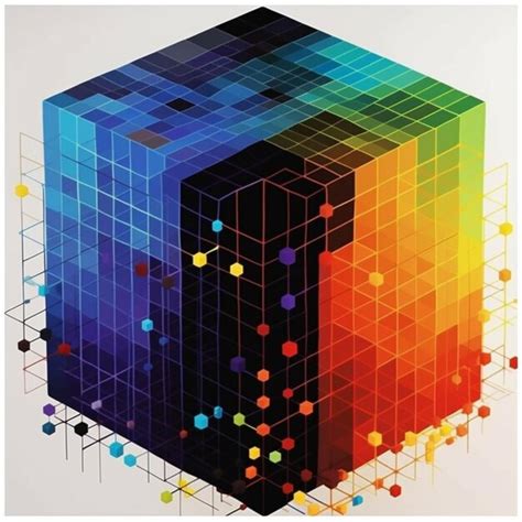 Premium Ai Image A Close Up Of A Colorful Cube With Many Dots On It