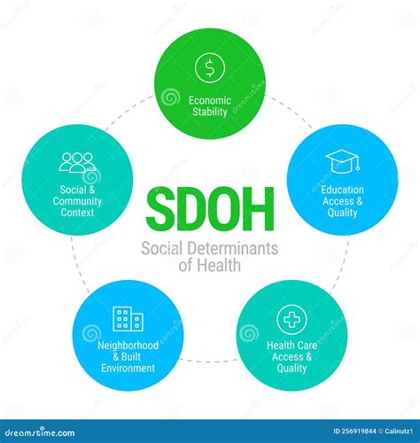 Sdoh Social Determinants Of Health Vector Infographic Illustration