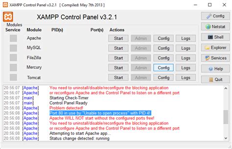Cara Mengatasi Xampp Port 80 In Use By Unable To Open Process” With Pid 4