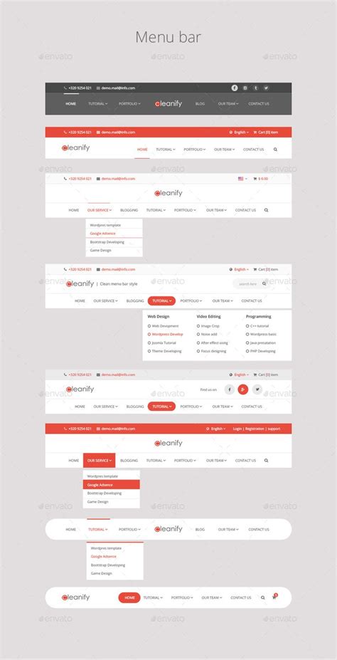 Cleanify Navigation Bar Preview