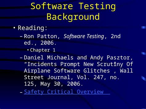 PPT Chapter1 Software Testing Background DOKUMEN TIPS