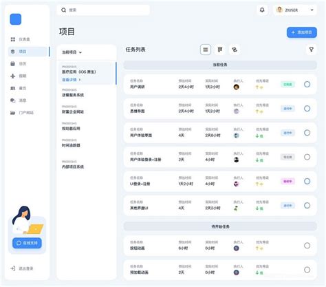 11 项目 项目列表项目crm后台管理系统ui模板psd源文件