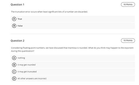 The Truncation Error Occurs When Least Significant