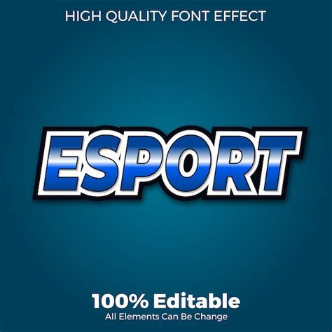 Premium Vector Bold Modern Esport Text Style Editable Font Effect