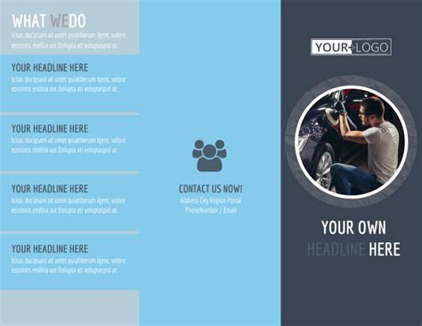 Auto Body And Glass Brochure Template Mycreativeshop