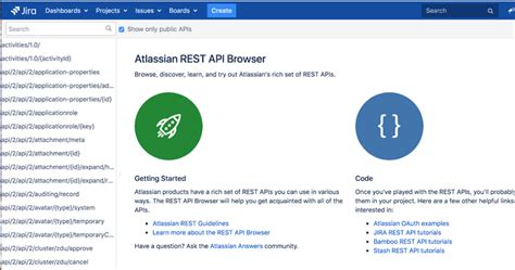 Atlassian Rest Api Browser Not Showing Any Rest Services After Update Atlassian Developer