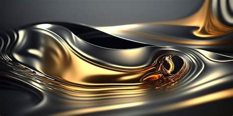 Premium Photo Metallic Abstract Wavy Liquid Background Layout Design Tech Innovation