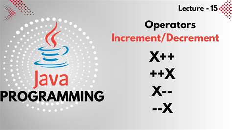 Java Lec 15 Increment And Decrement Operators Java Operators