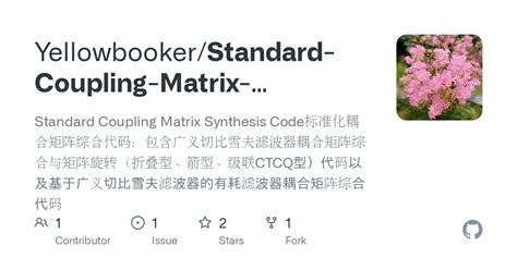 Standard Coupling Matrix Synthesis Codecmfcresponsem At Main