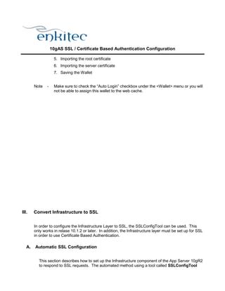 SSL Setup For Oracle 10g AS PDF