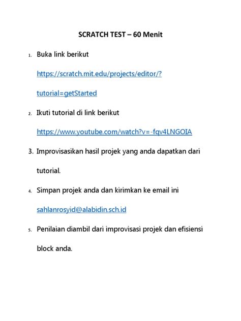Memulai Pemrograman Dengan Scratch Pdf