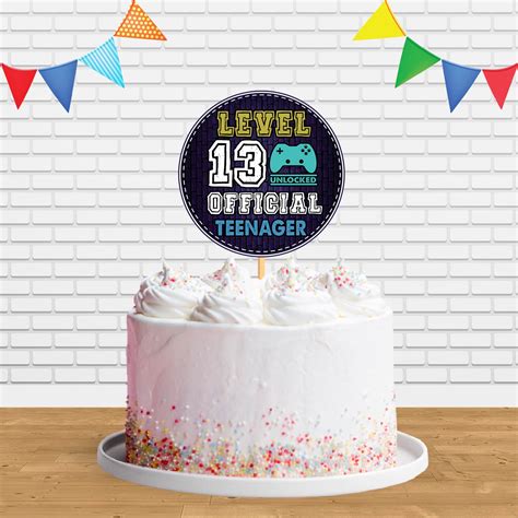 Level 13 Official Teenager Cake Topper Centerpiece Birthday Party Deco