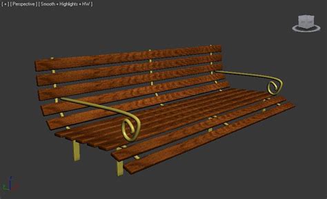 Park Bench 3d Model