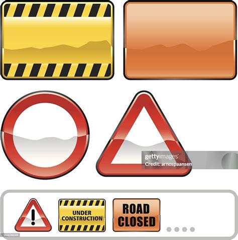 Basic Collection Of Shiny Warning Signs High Res Vector Graphic Getty