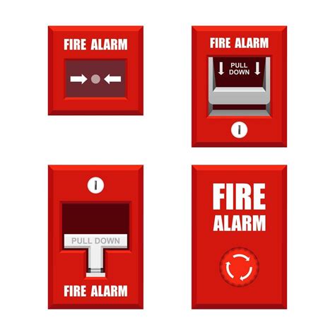 Set Of Fire Alarms 1177044 Vector Art At Vecteezy