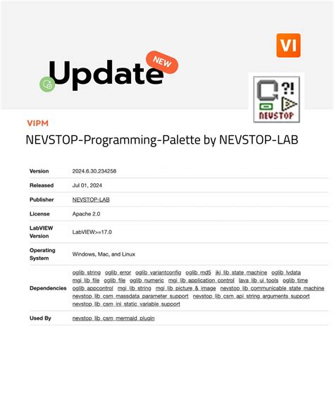 vipm discover labview tools on linkedin new update nevstop